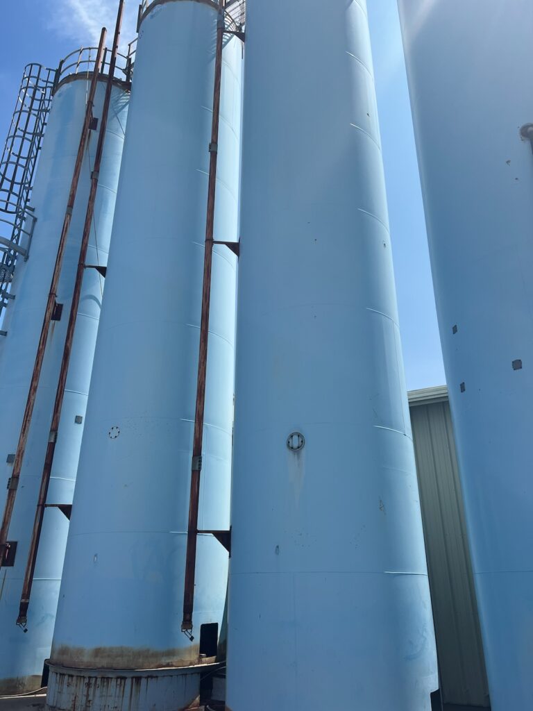 2450 Cu Ft, 47ft Carbon Steel Silos (Qty 4) for Plastic Resin For Sale ...